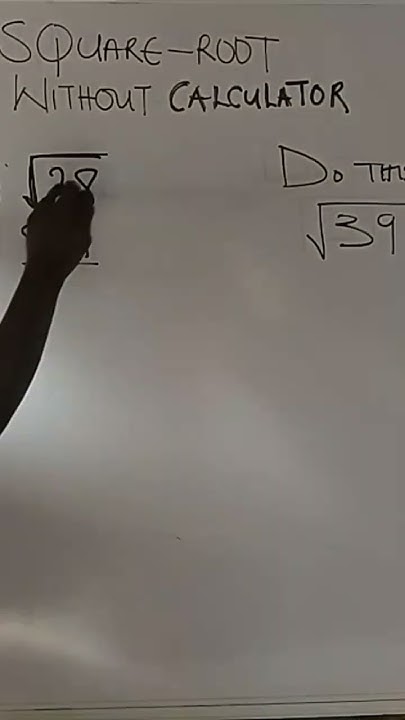 SQUARE ROOT WITHOUT CALCULATOR - YouTube