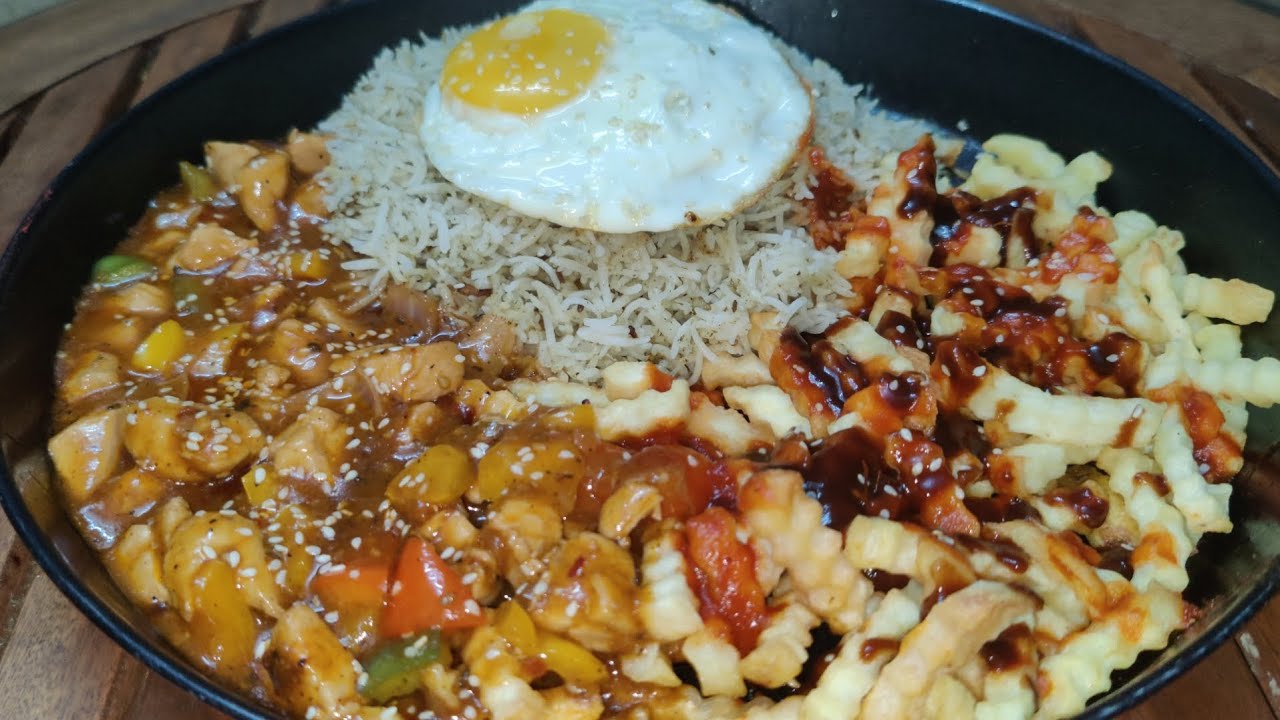 Chicken Sizzler with zerra butter rise 2 much delicious 😋 recipe in a ...