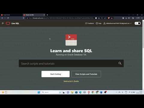 How to use oracle live sql - YouTube