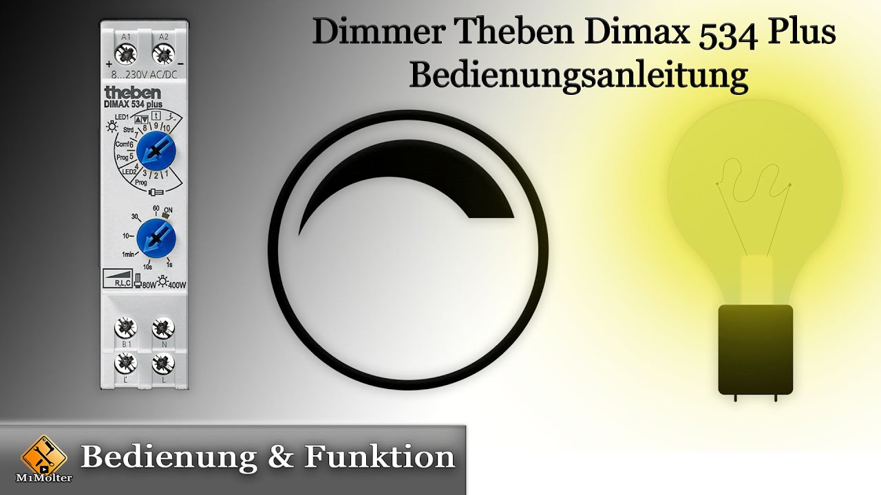 Dimmer Bedienungsanleitung Deutsch Hutschienen Dimmer Programmieren👉 Theben Dimax 534 Plus