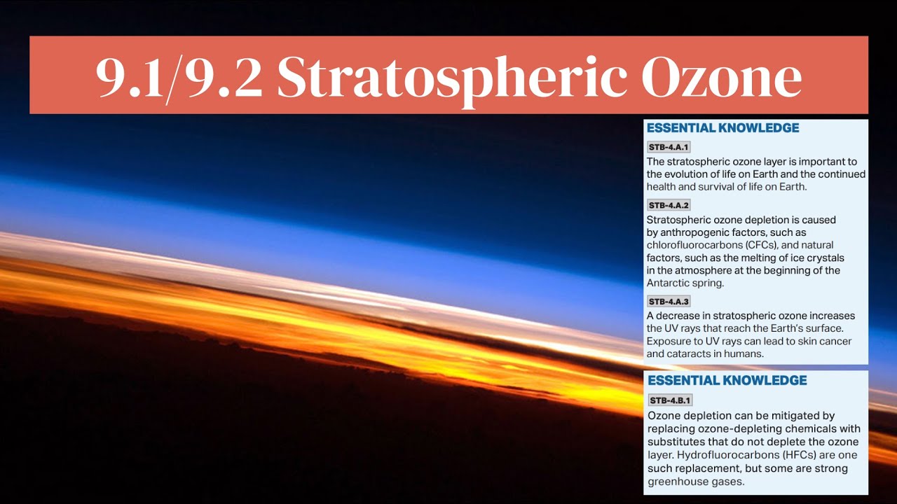 9.1/9.2 Stratospheric Ozone Depletion - AP Environmental Science - YouTube