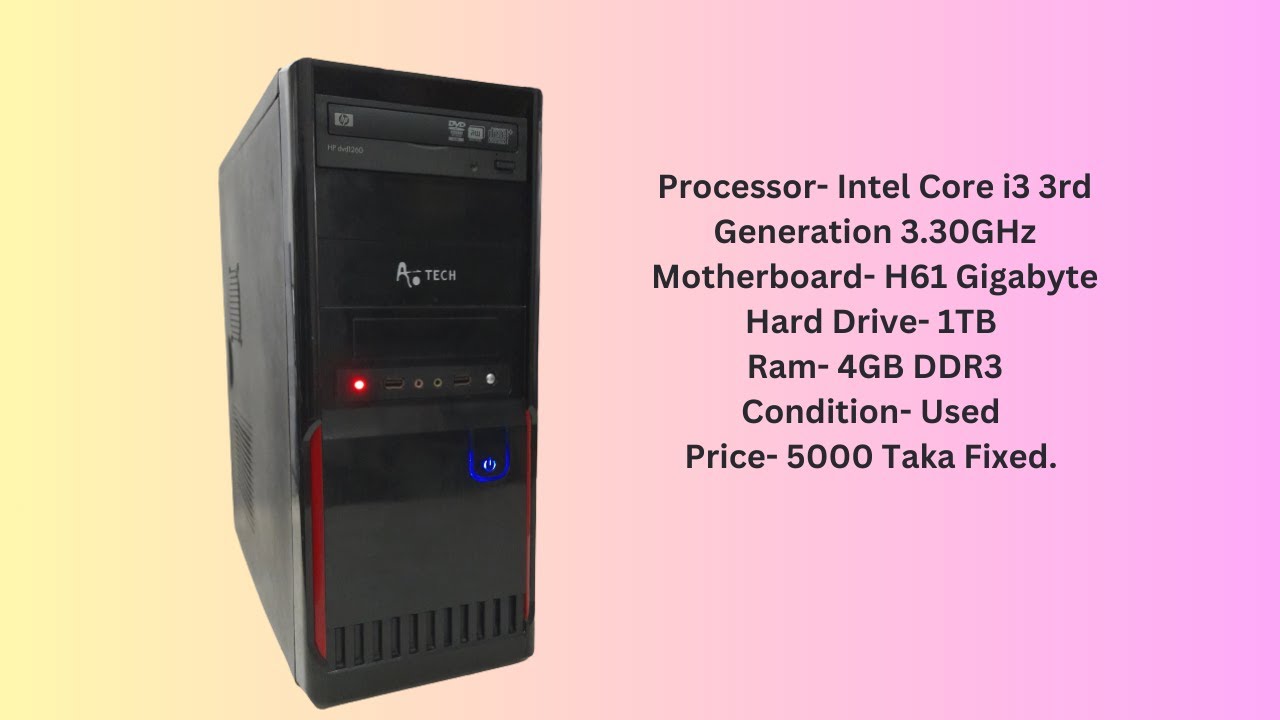 Core i3 3rd Gen-Full CPU-1TB HDD-4GB Ram - YouTube