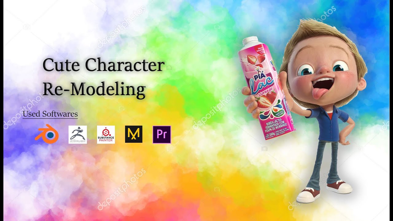Cute Character Re Modeling & Texturing - YouTube