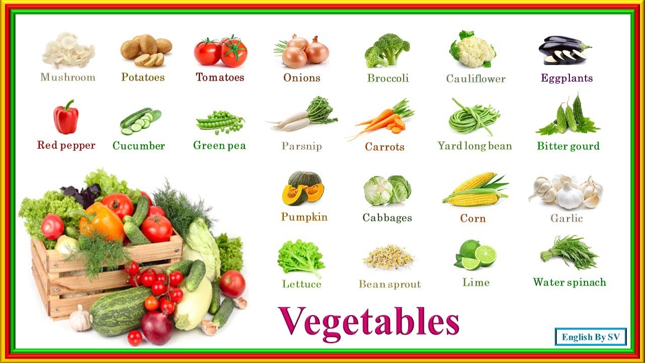 Learn Vegetables Vocabulary | List of Vegetables Name in English - YouTube