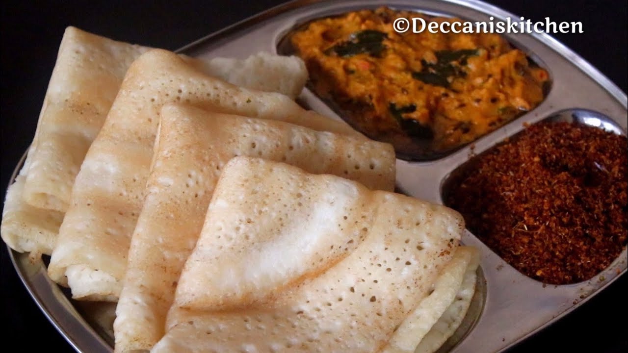 Soft & Spongy Dosa Recipe With Chutney(Healthy Breakfast Recipe)Plain ...