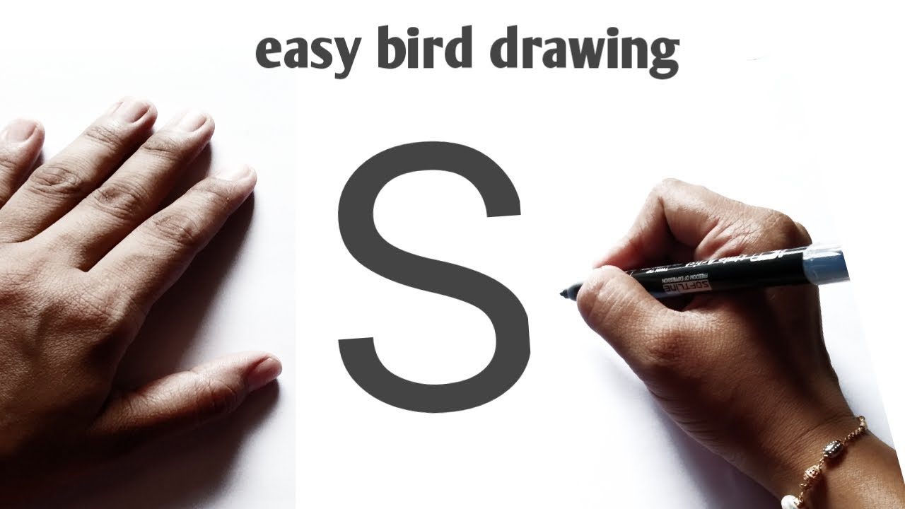 how to draw bird from number 2 ? easy drawing - YouTube