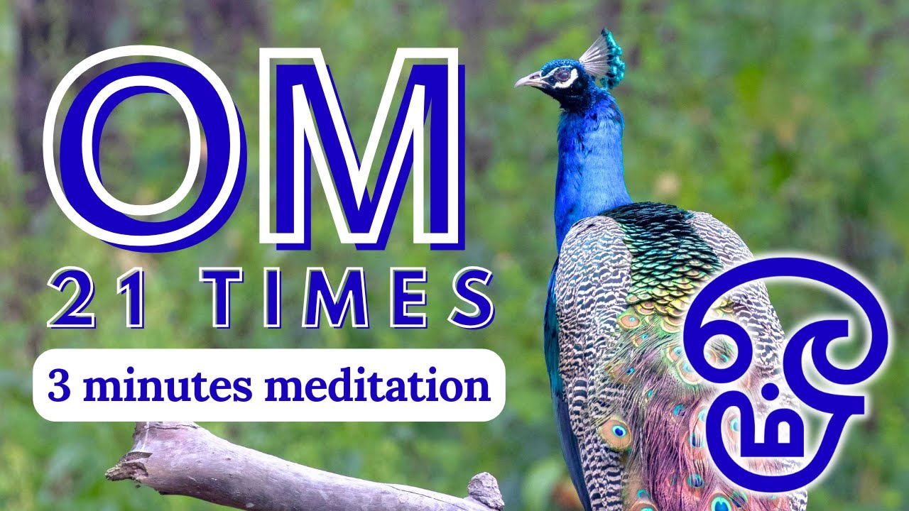 21 times Om Chanting | 3 minutes meditation for positive energy #om # ...