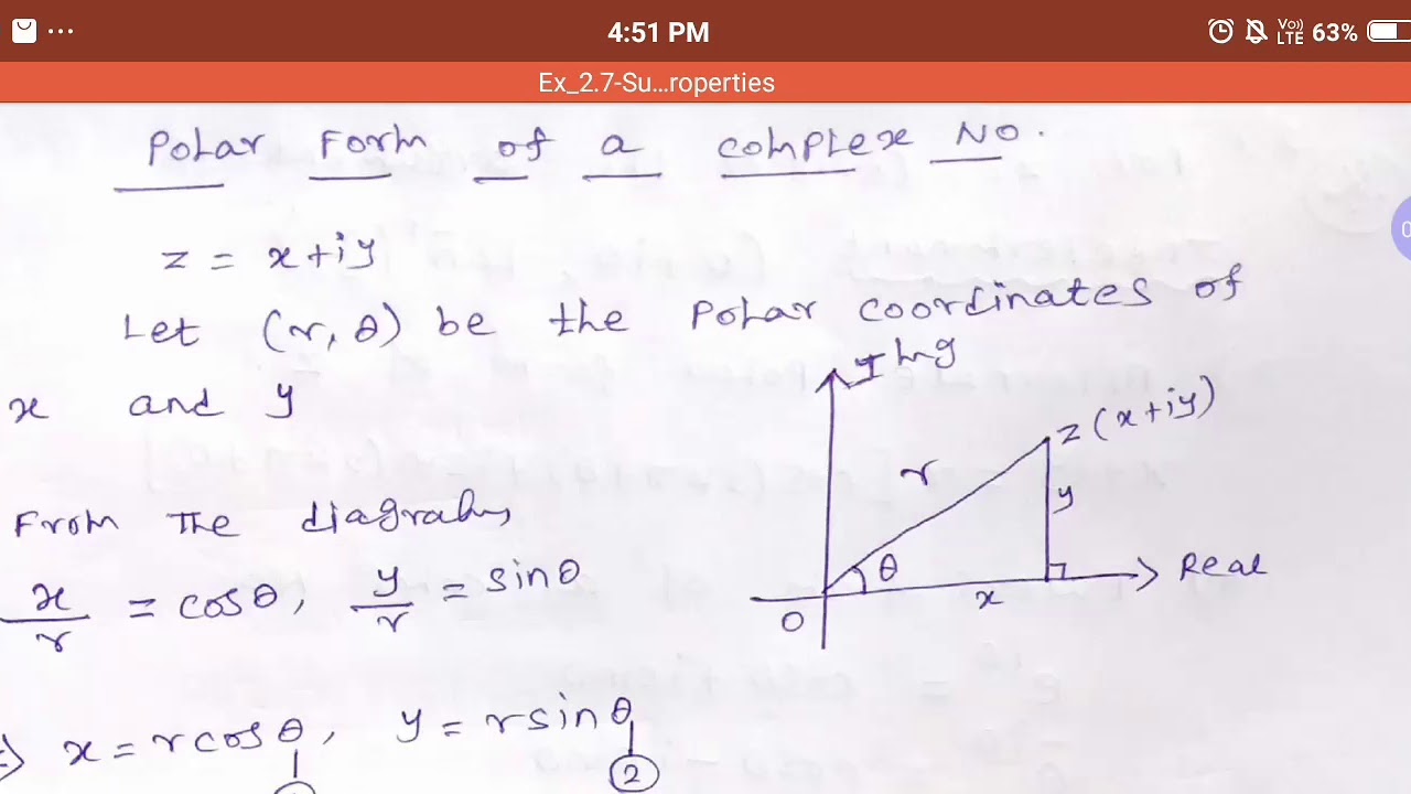 12th Maths_Concepts Of Polar Form & Ex_2.7-Sum_1(i, ii) - YouTube