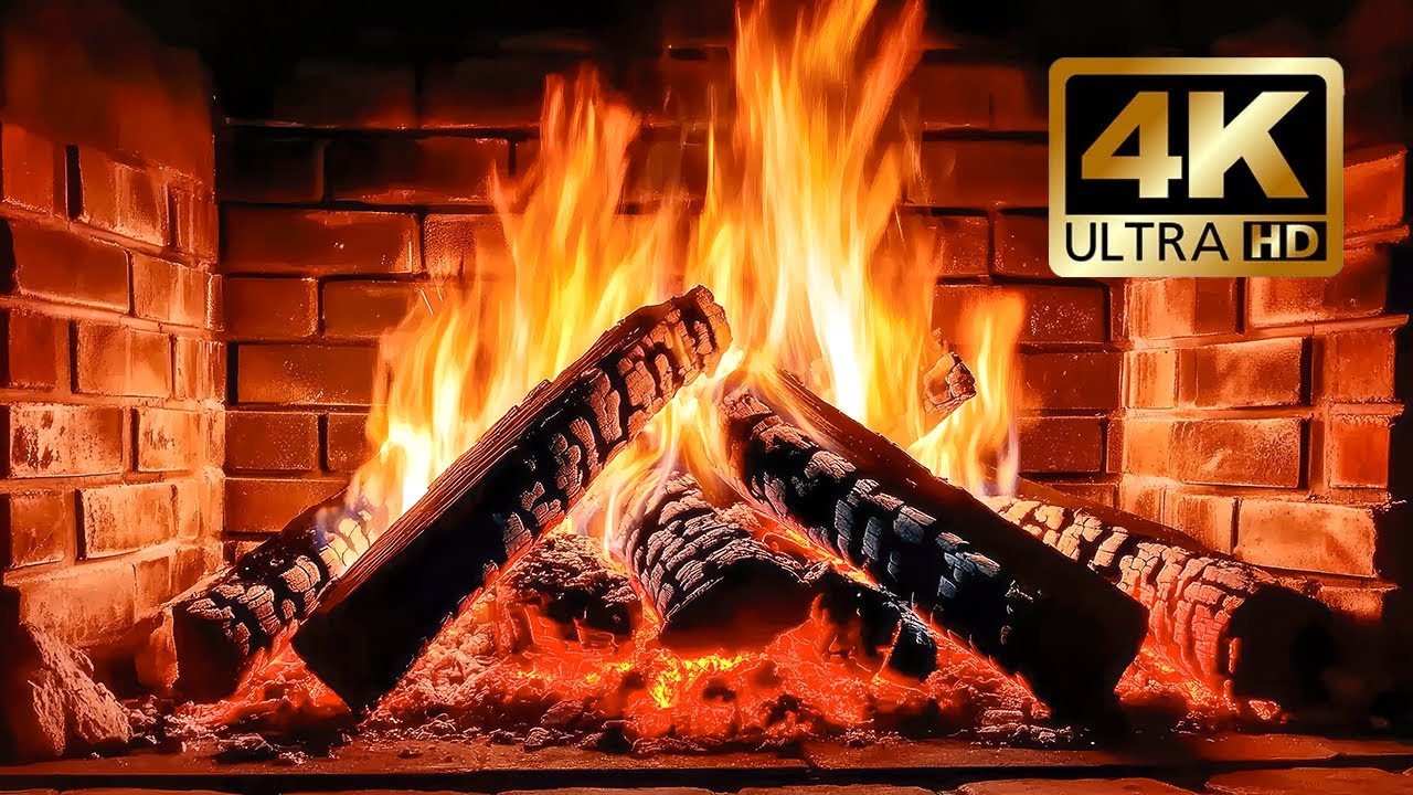 🔥 Soothing Fireplace Ambience: Smooth Crackling Sounds 4K UHD the ...