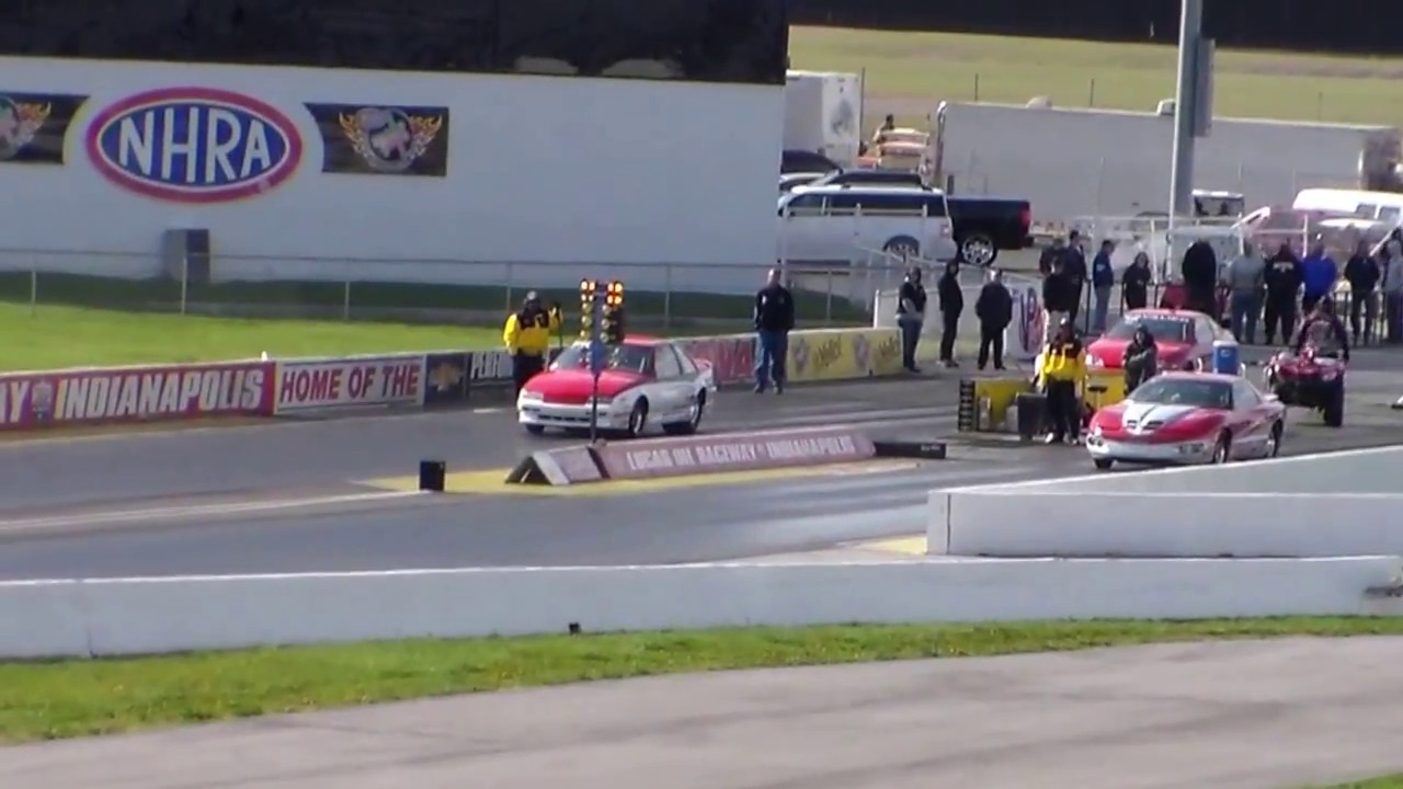 Todd Frantz and Jeff Dona racing in super stock at Lucas Oil Raceway ...