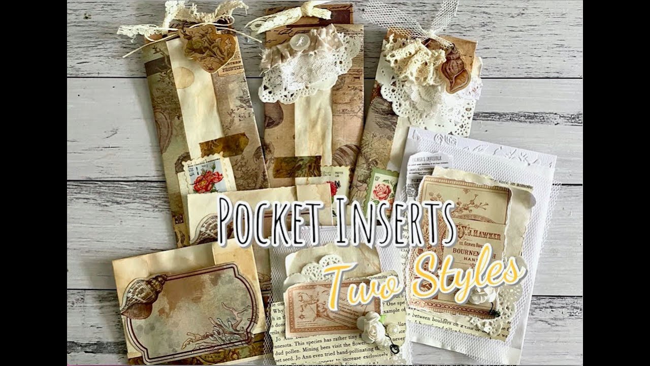 EASY Pocket Inserts ~ Two Styles | Tag & Pocket Set | Junk Journal ...