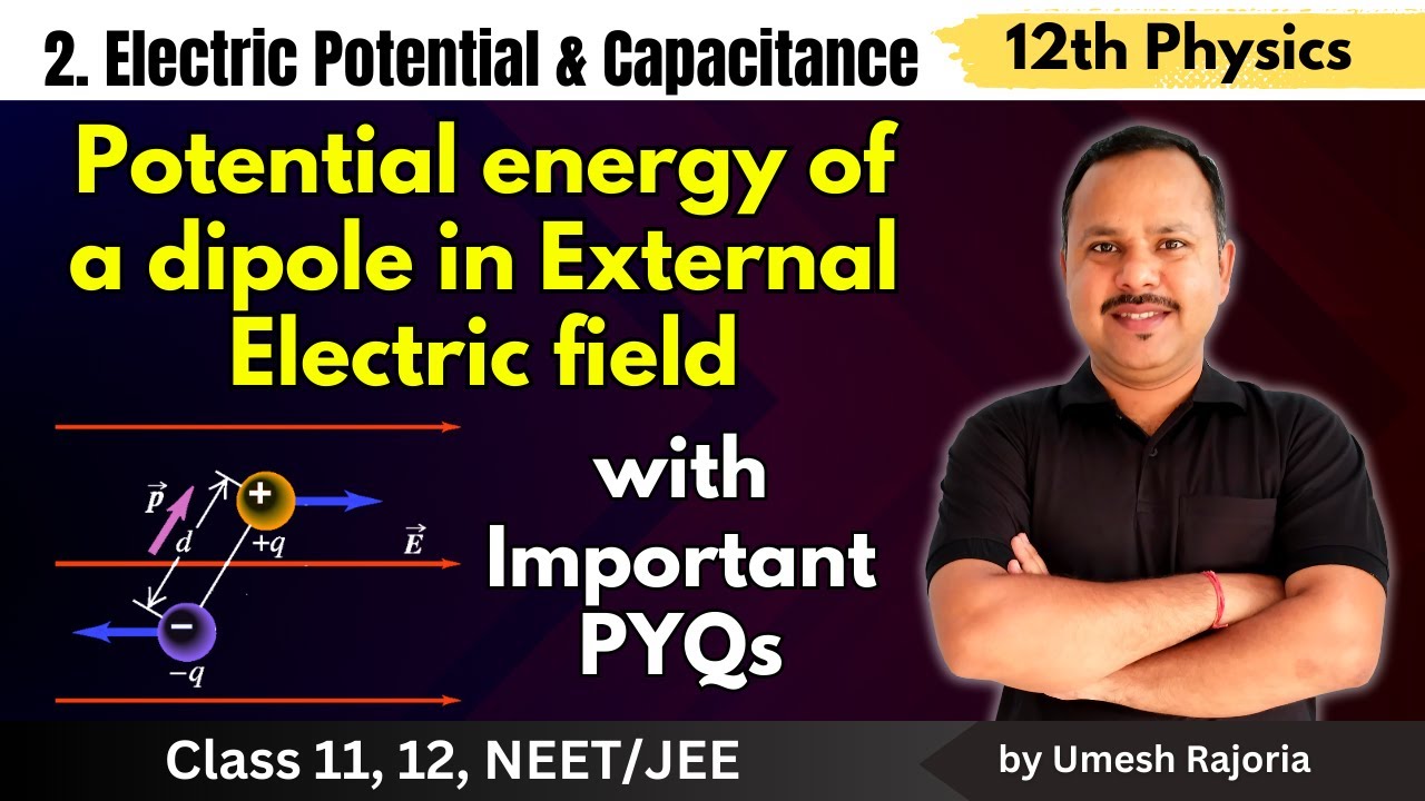 7. Potential energy of a dipole in External Electric field | 12th ...