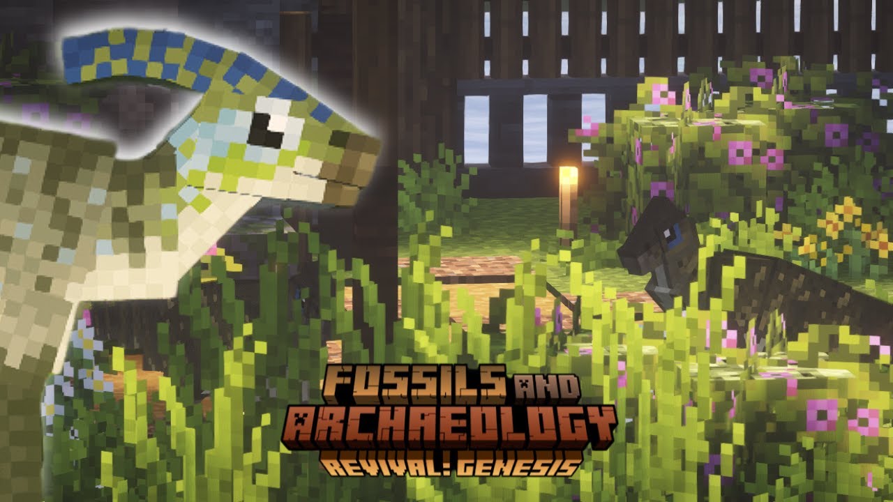 PARASAUR MEADOWS! Minecraft Dinosaurs || Fossils and Archaeology ...