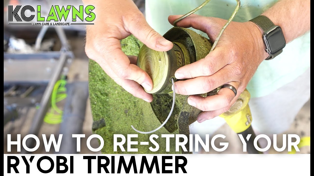 How to Restring Your Ryobi Trimmer - YouTube