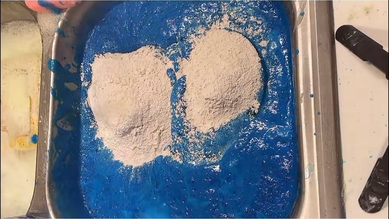 Blue paste Ajax and dish soap mix amazing so Satisfaying @larrysoap # ...