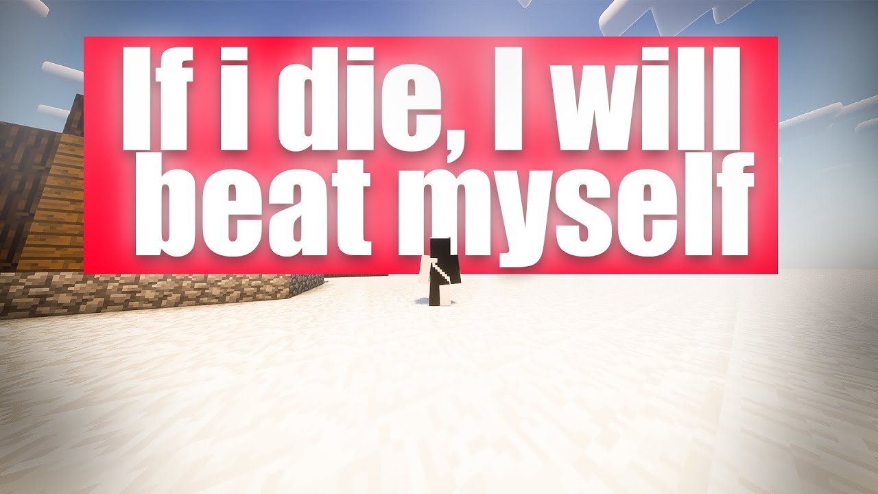 Can I beat minecraft, while no beating myself? - YouTube