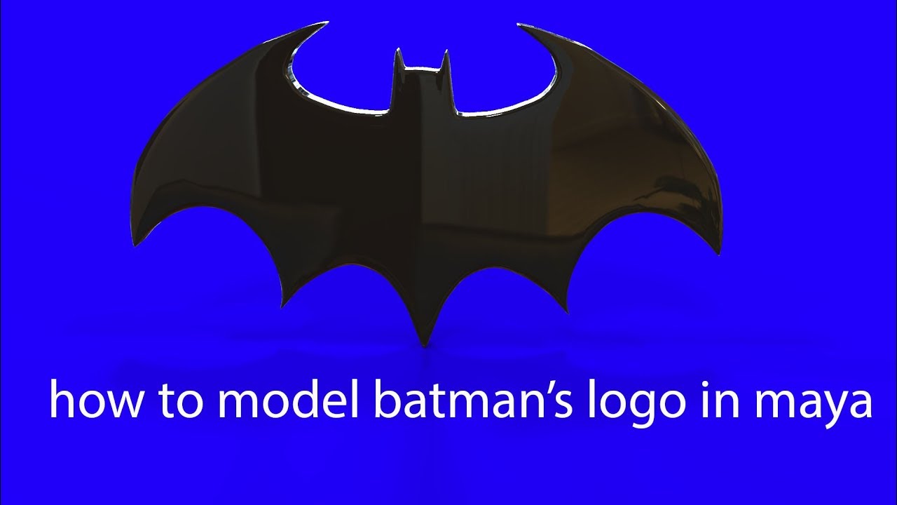 how to model batman's logo in 3D maya - YouTube