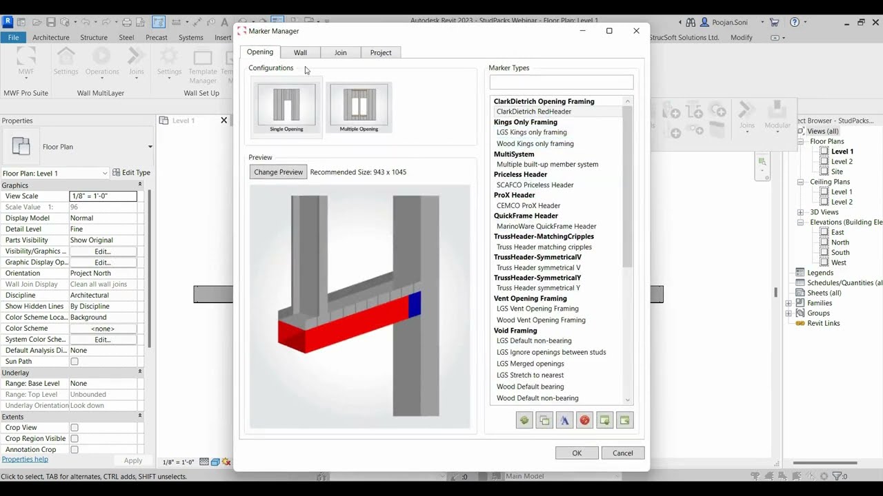 How to Place Extra Verticals and H-Stud Packs | #Revit Framing Software ...