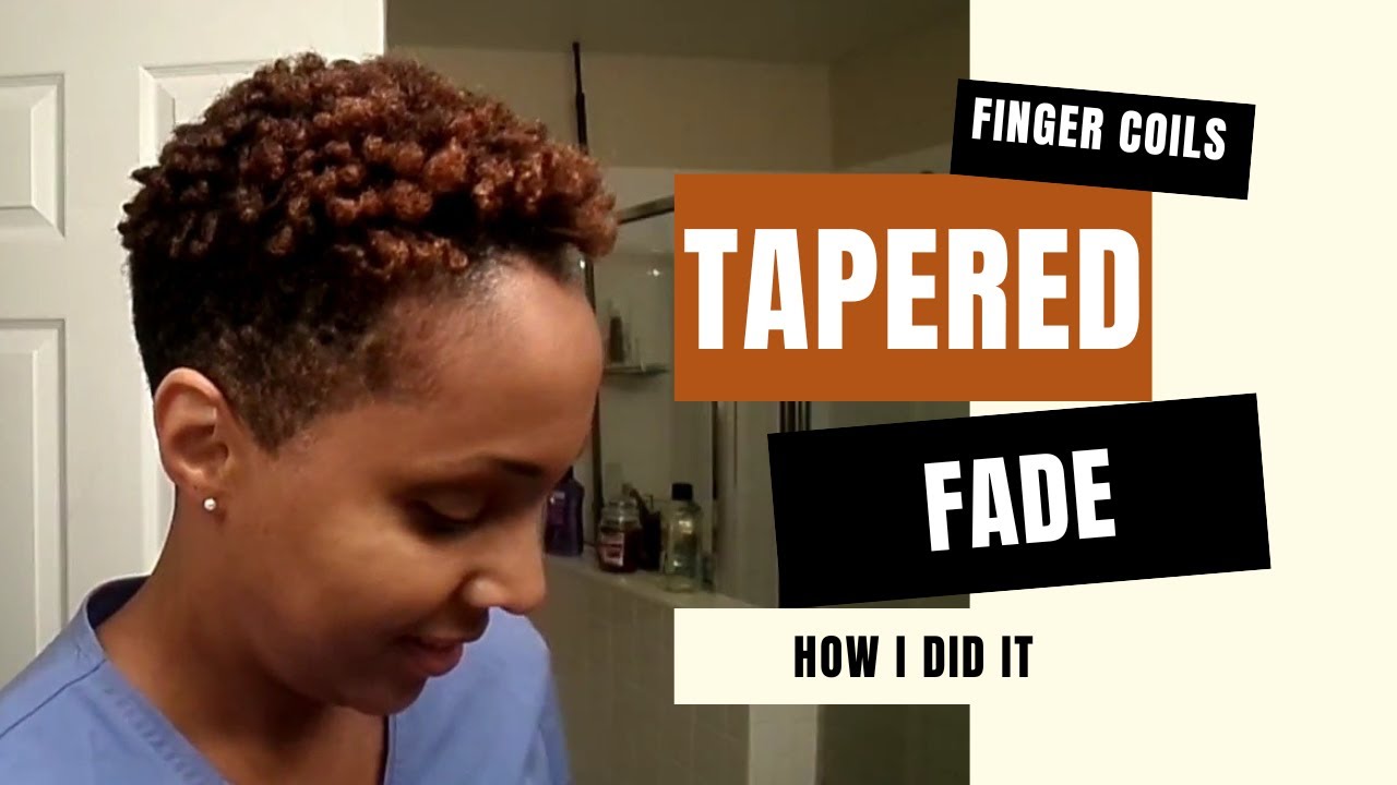 Finger Coils on a Tapered Fade (4C Hair) - YouTube