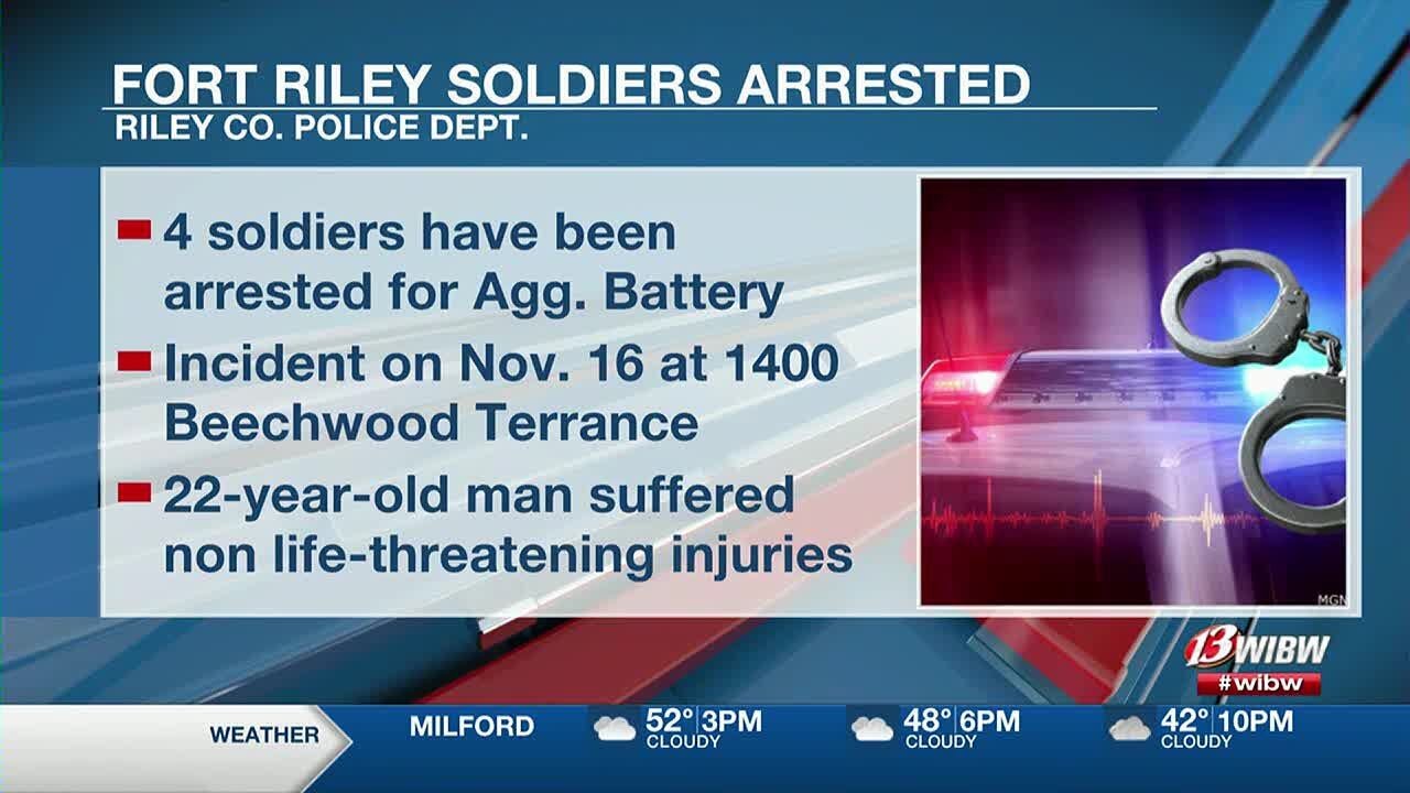Four soldiers from Fort Riley arrested in weekend incident in Manhattan ...