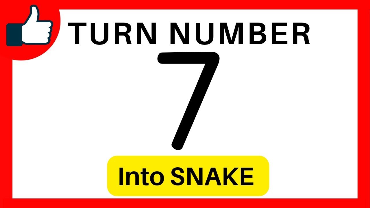 HOW TO DRAW SNAKE FROM NUMBER 7‼️ HOW TO DRAW ANIMAL EASY DRAWING SNAKE ...