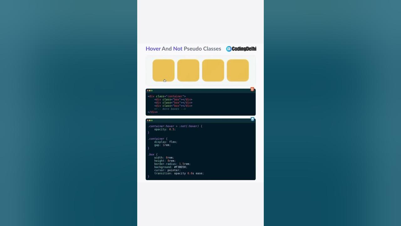 CSS Hover And Not Pseudo Classes - YouTube