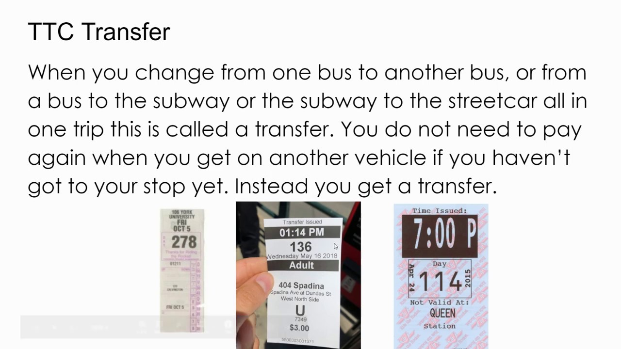 L8: TTC Transfers - YouTube