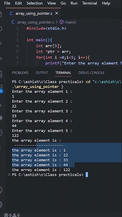 C program for Array using pointer #coding #programming #clanguage #dev - YouTube