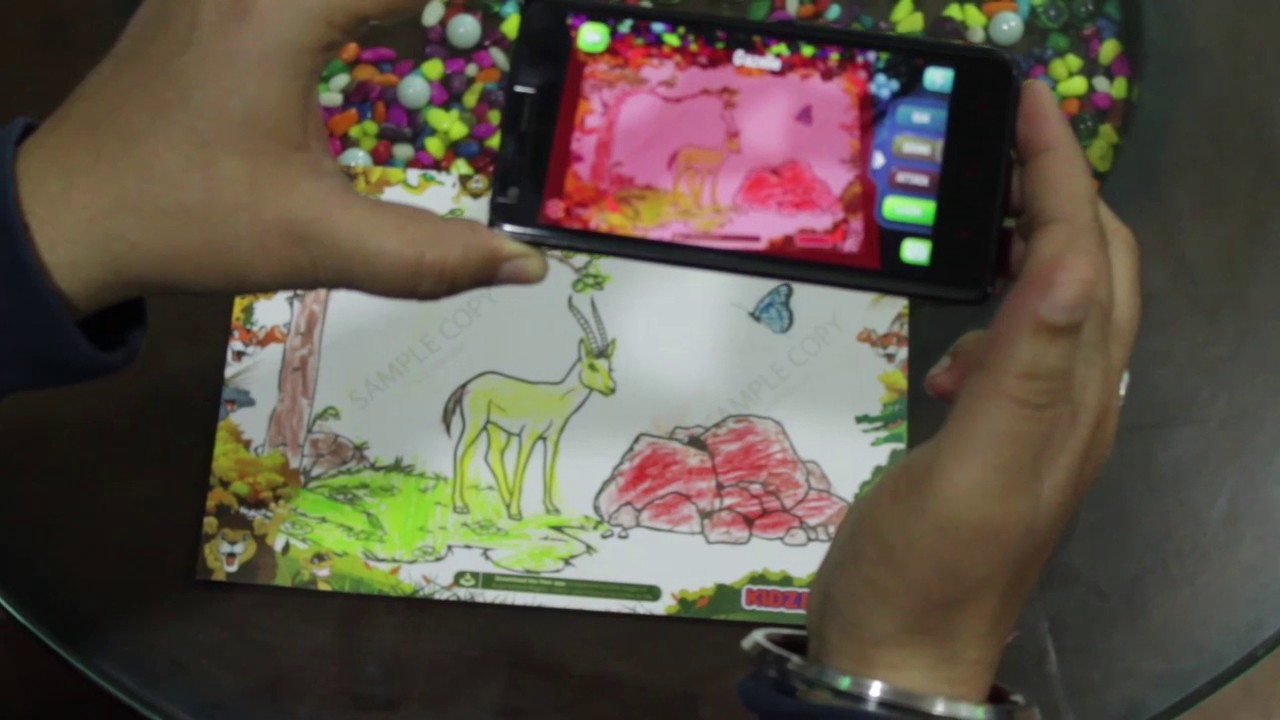 Augmented Reality work sheets @Kidzee Pre-School introduction - YouTube