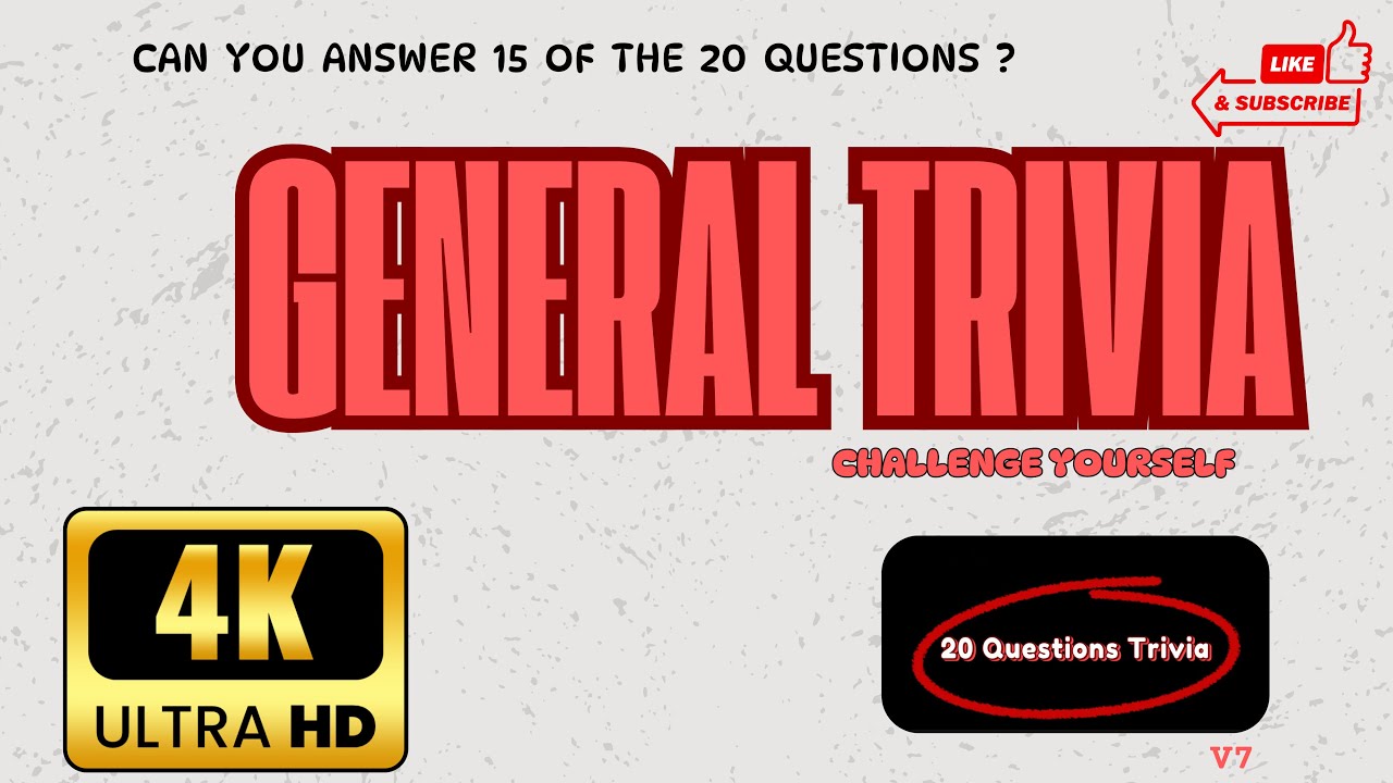 Trivia Challenge General Trivia Quiz in 4k - YouTube