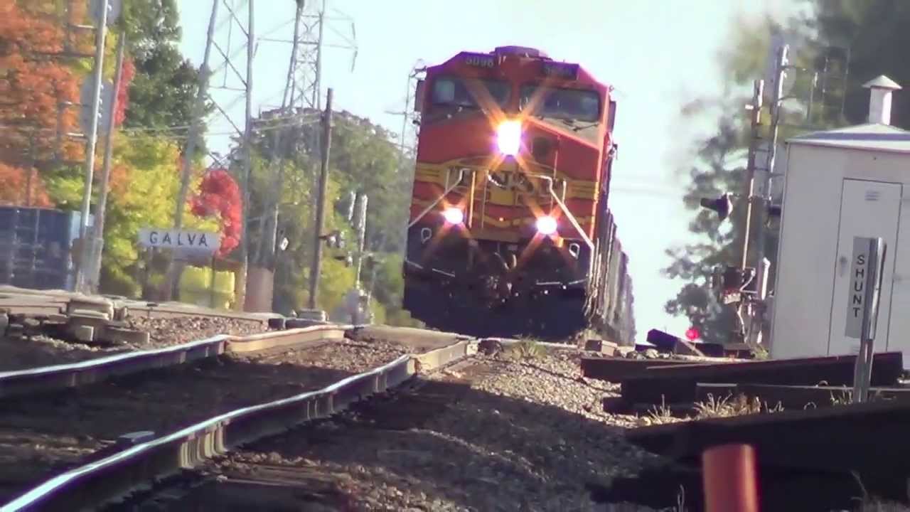 BNSF 5096 West at Galva on 10-13-13 - YouTube