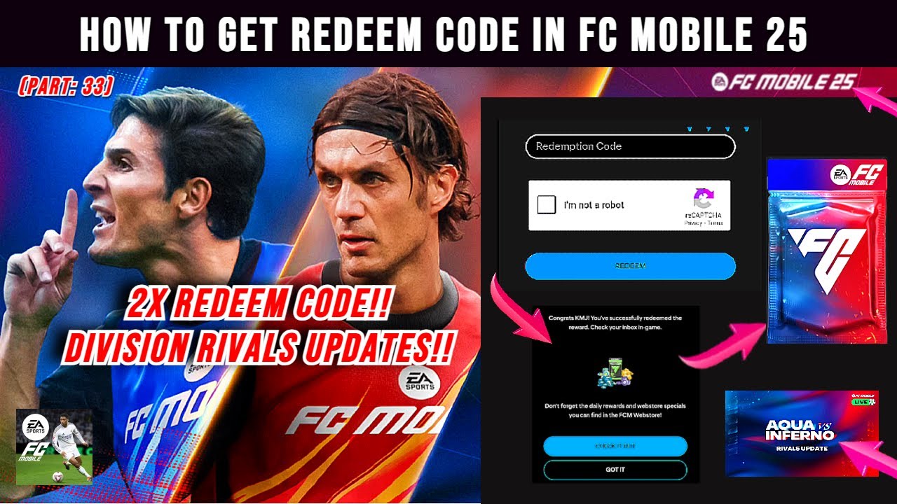 2X Redeem code 🔥 - How to get redeem code in FC Mobile 25 - Redeem code ...