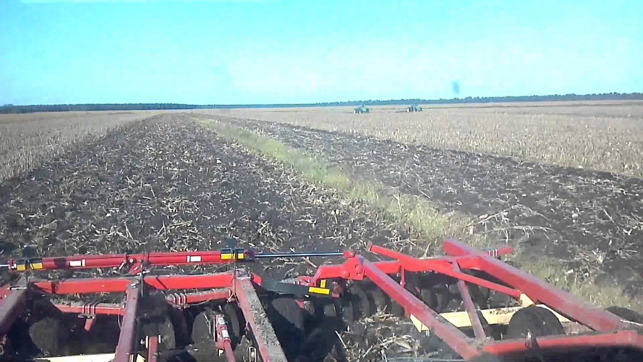 Plowing corn stalks part 2 - YouTube
