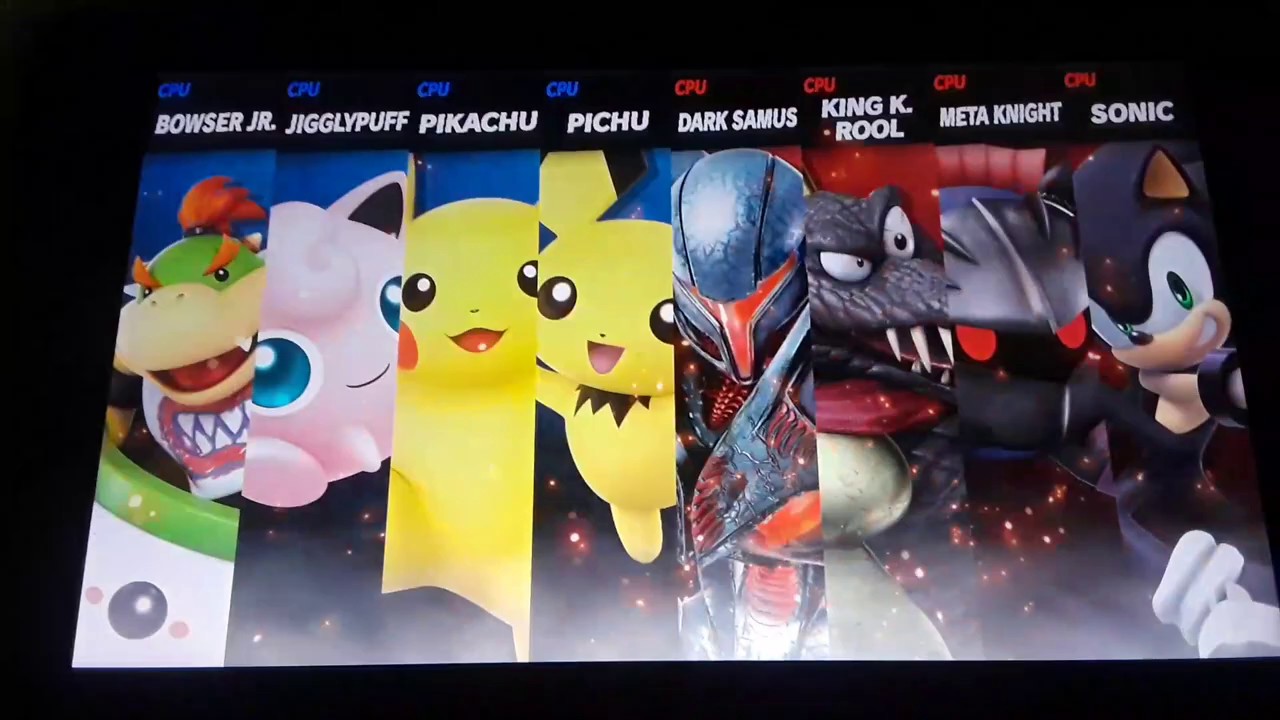 Super Smash Bros Ultimate - Bowser Jr, Jigglypuff, Pikachu, And Pichu ...