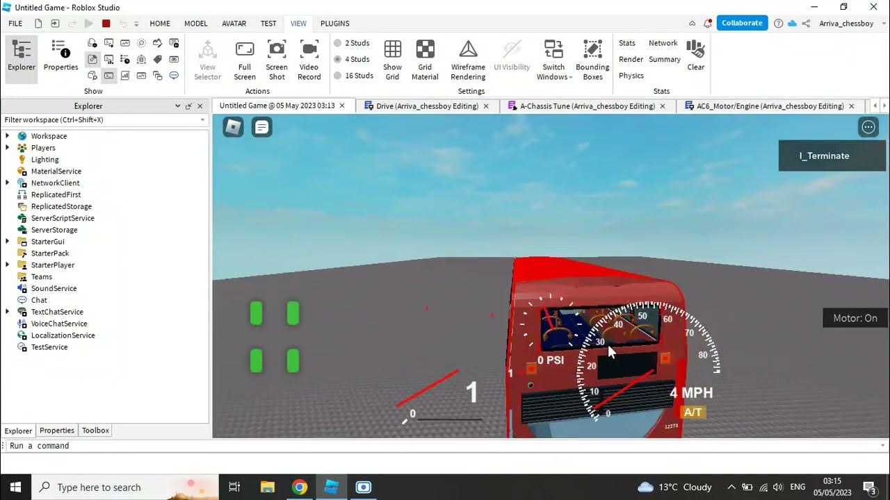 Starting Motors - E40H Roblox Chassis Test (3) - YouTube