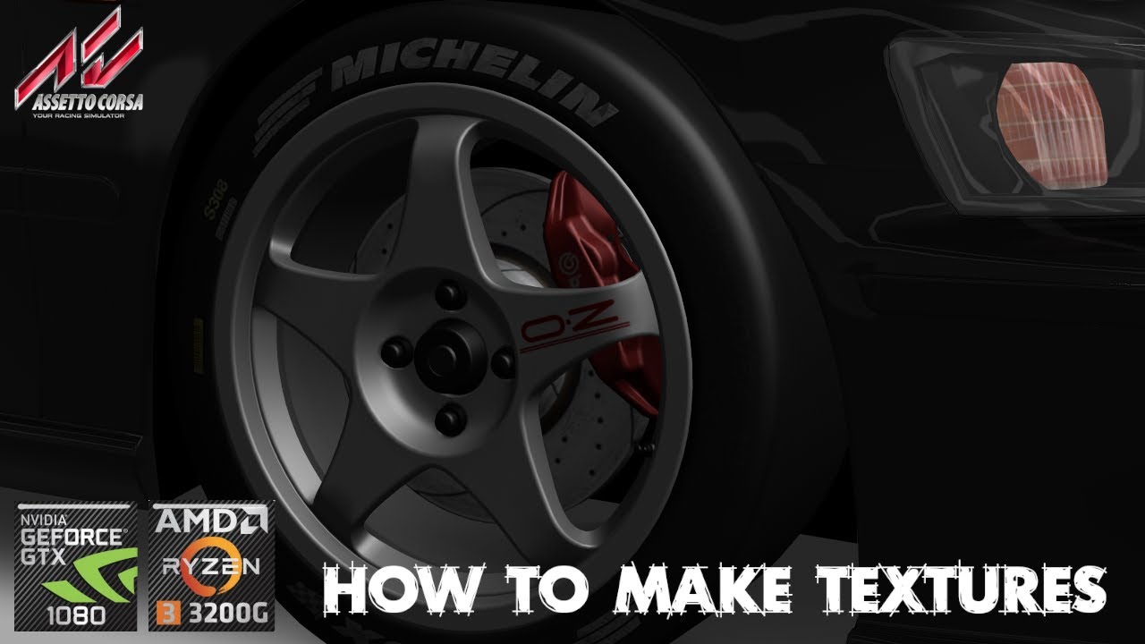 HOW TO - MAKE TEXTURES - CAR MODDING TUTORIAL - ASSETTO CORSA - YouTube