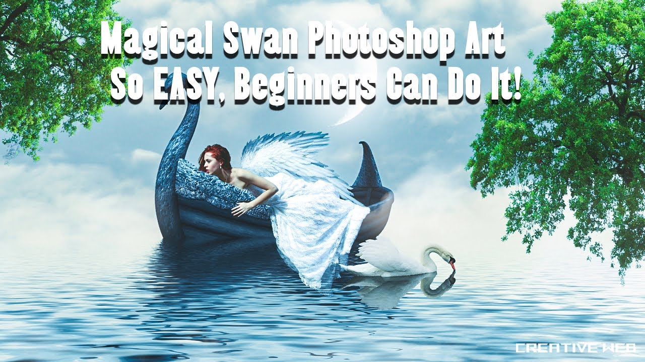 EASY Swan Photoshop Manipulation 🌙🦢 | Beginners Can Create This Magic ...