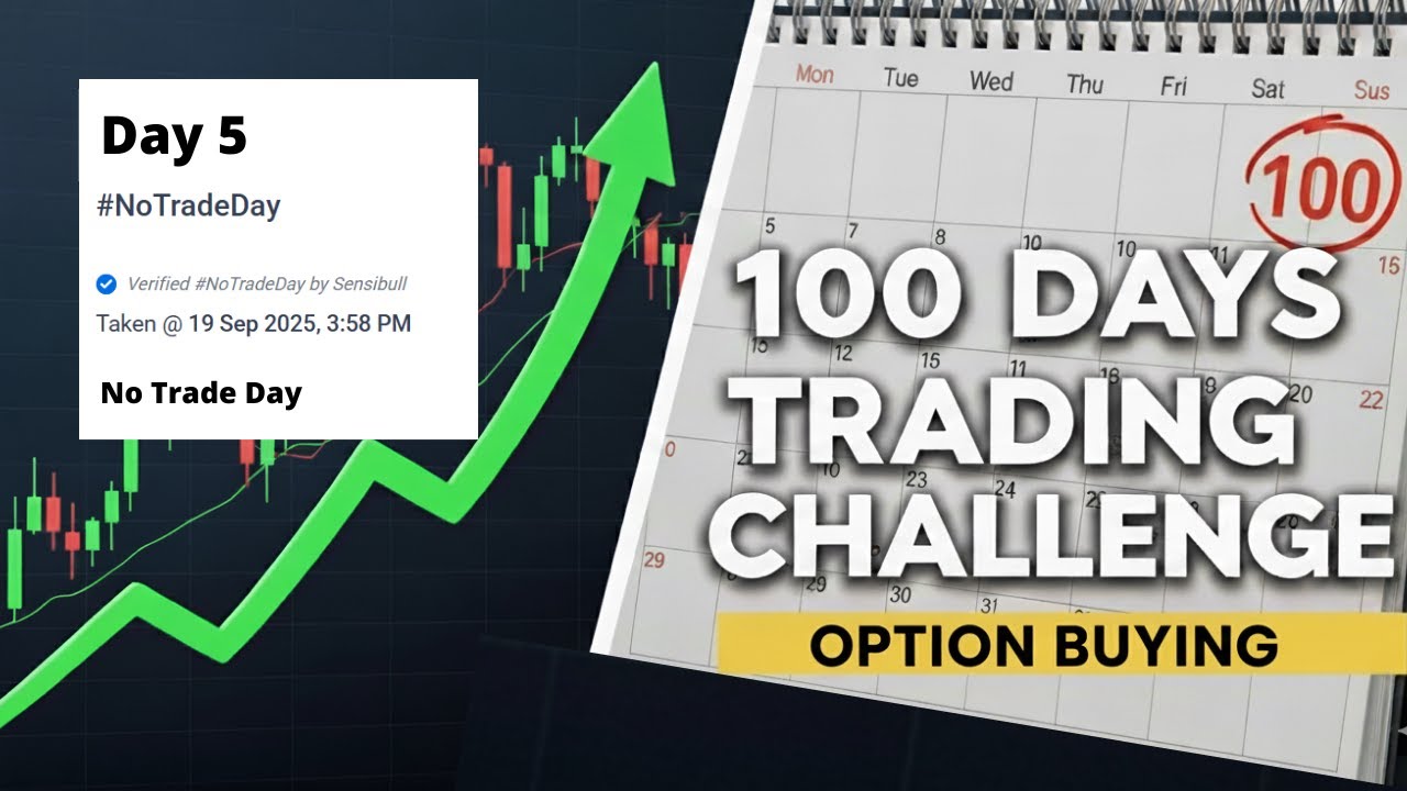 100 Days Trading Challenge | Day 5 - No Trade | Lil Weakness in Nifty ...