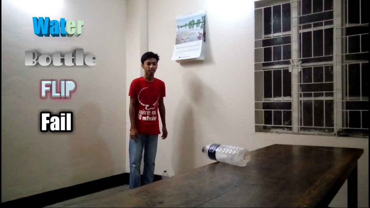Water Bottle Flip Fail - YouTube