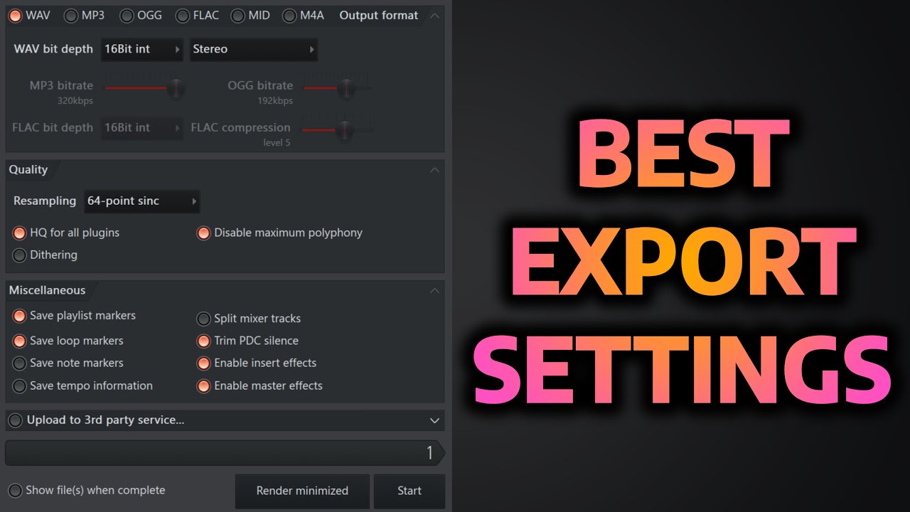 BEST Export Settings - FL Studio - YouTube