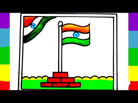 How to Draw Varatia Jatio Potaka| National Flag of India Drawing ...