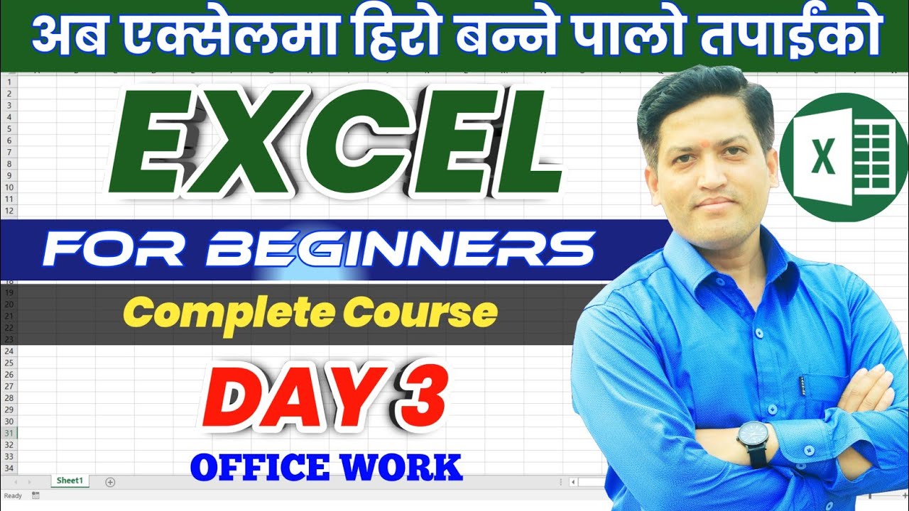 Excel Class Day 3 | Office Work in Excel | MS Excel For Beginners ...