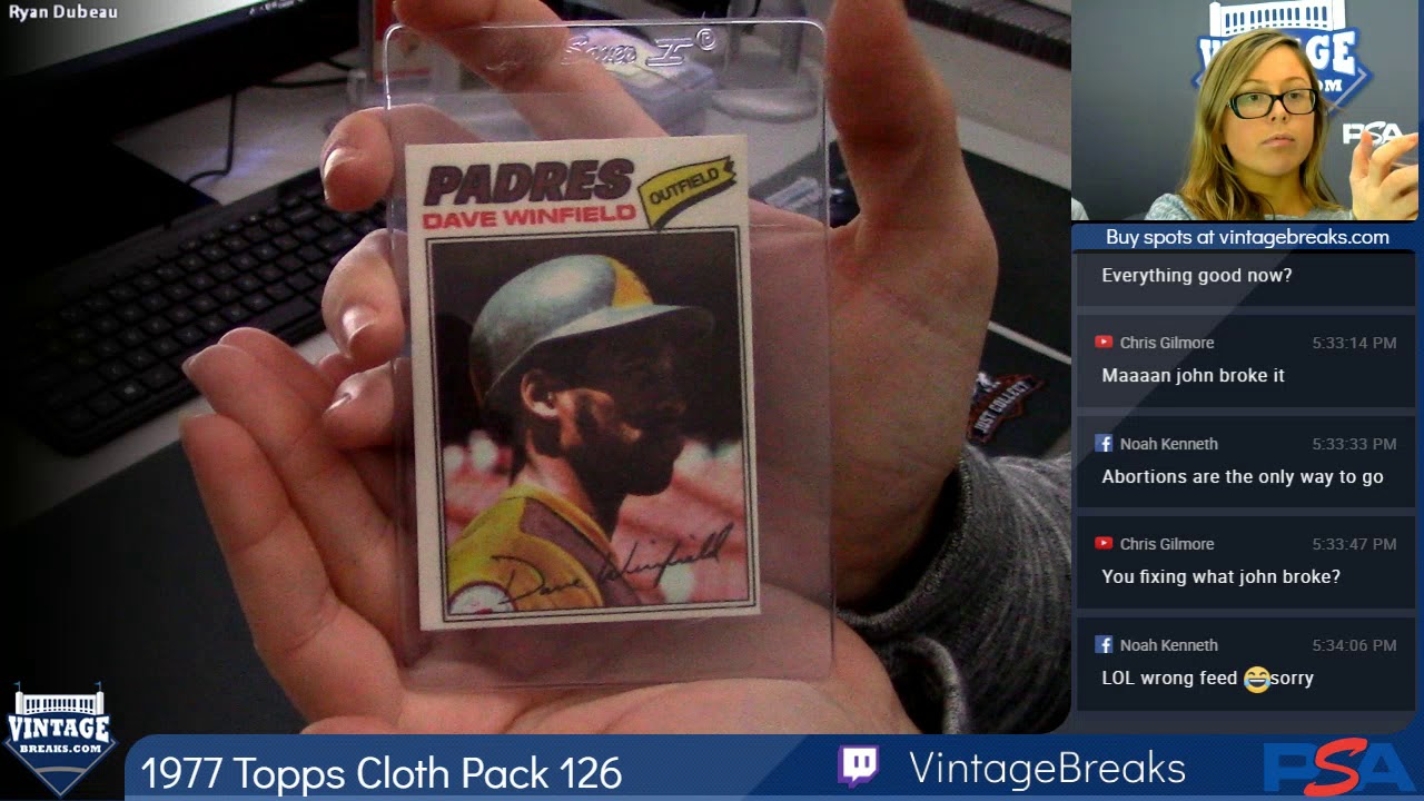12-20-2018 1977 Topps Cloth Baseball Pack 126 Break Opening Video - YouTube
