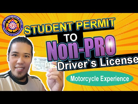 Student Permit to Non Pro Drivers License / Practical Driving / My ...