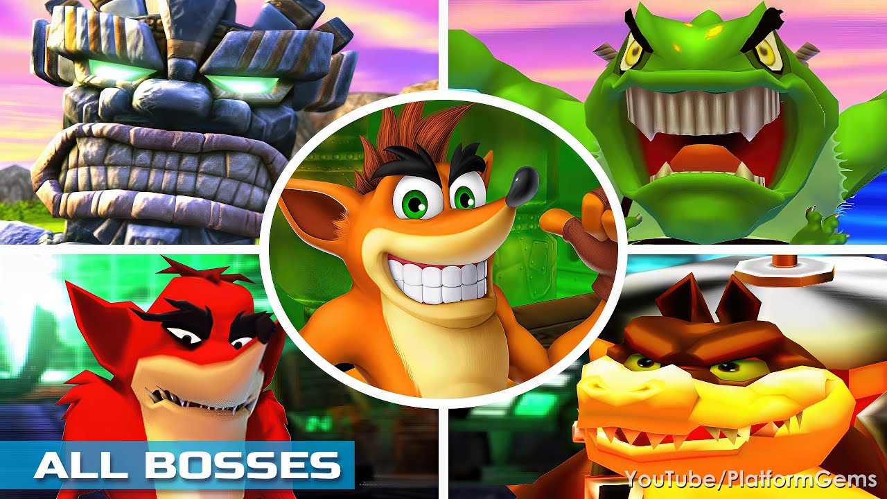 Crash Twinsanity - All Bosses With Cutscenes (No Damage) [2K 60FPS ...