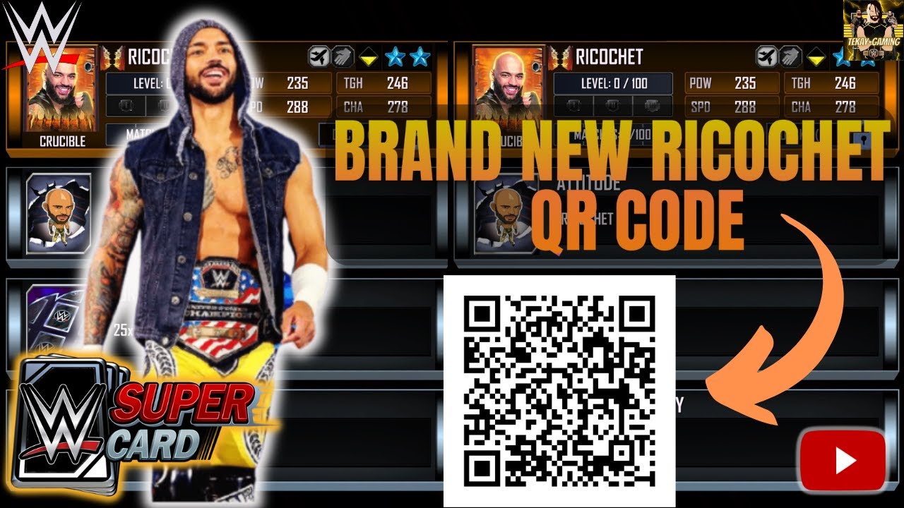 BRAND NEW RICOCHET QR CODE! WWE Supercard S10 - YouTube