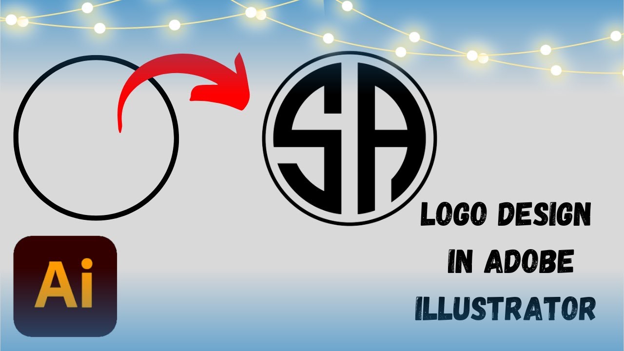 easy logo design in Adobe Illustrator || easy steps || today something ...