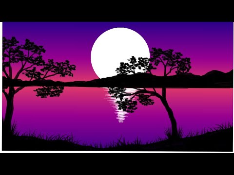 How to draw in computer || scenery drawing || microsoft paint || ms ...