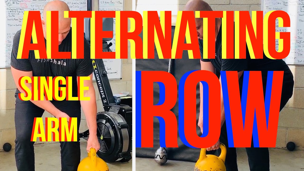 Kettlebell Alternating Single Arm Row - add complexity - YouTube