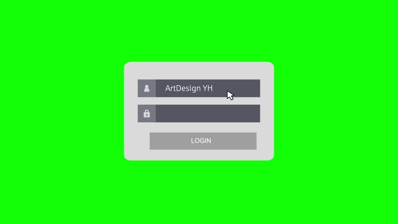 Login Button - Green Screen Overlay - YouTube